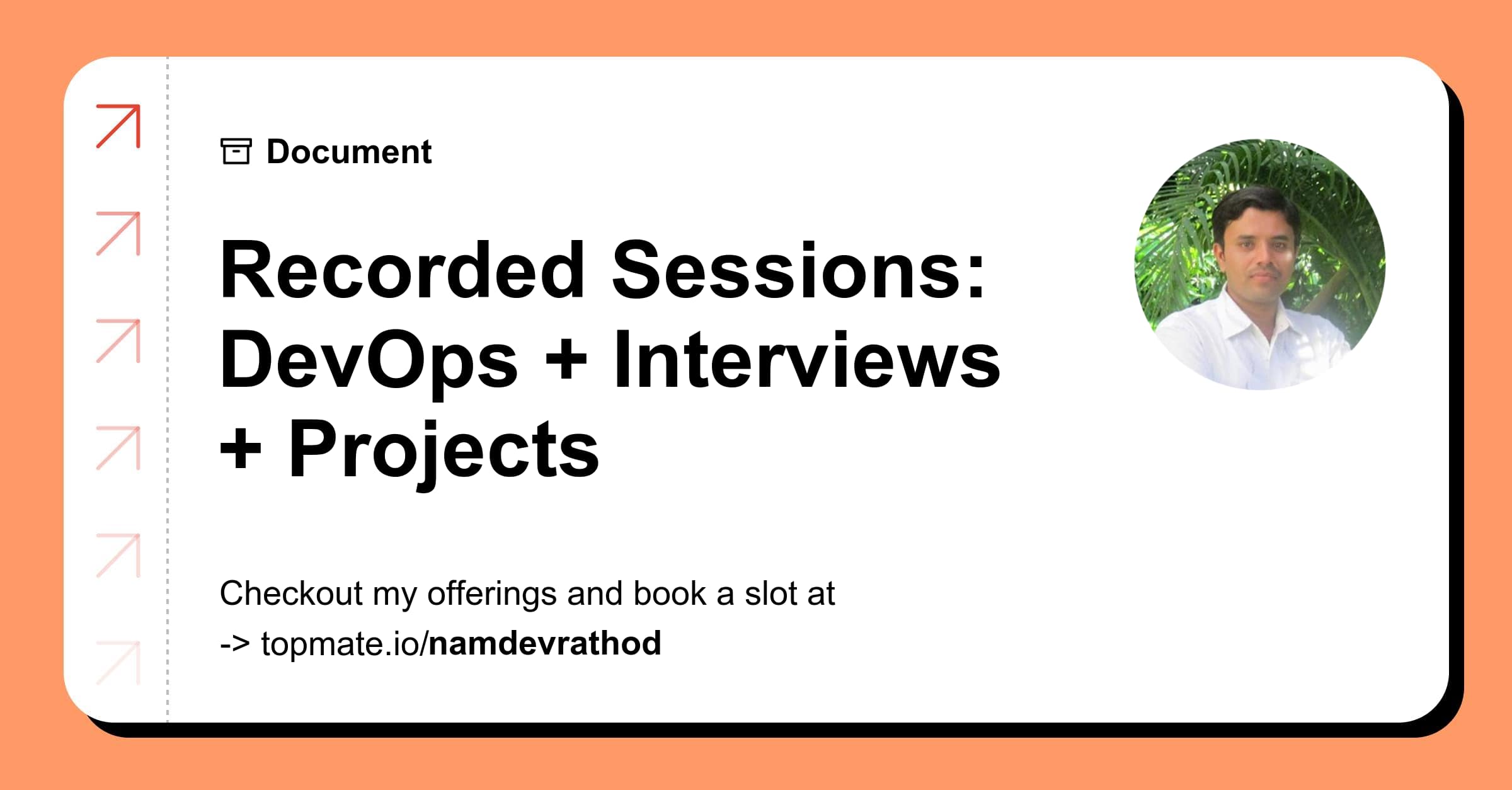 Recorded Sessions: DevOps + Interviews + Projects with Namdev Rathod
